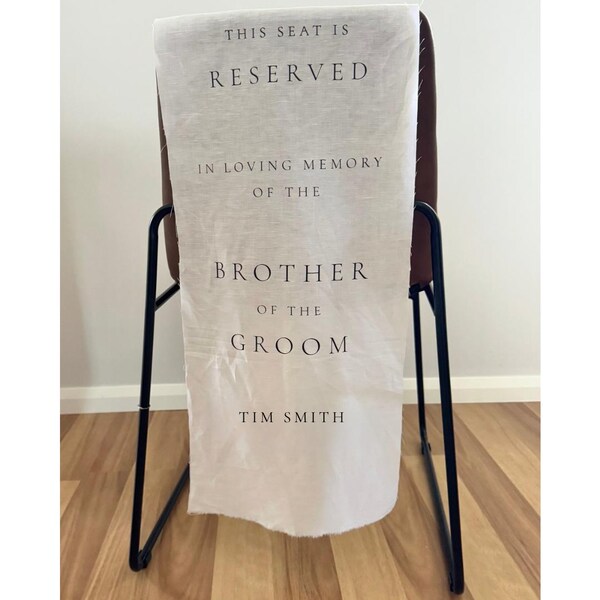 Memorial Chair Sign - Etsy