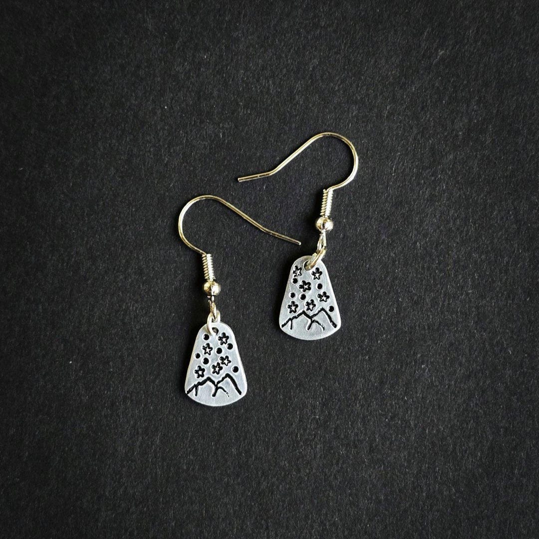 Night Sky Mountain Earrings | Nature-inspired Jewelry | Adventure ...