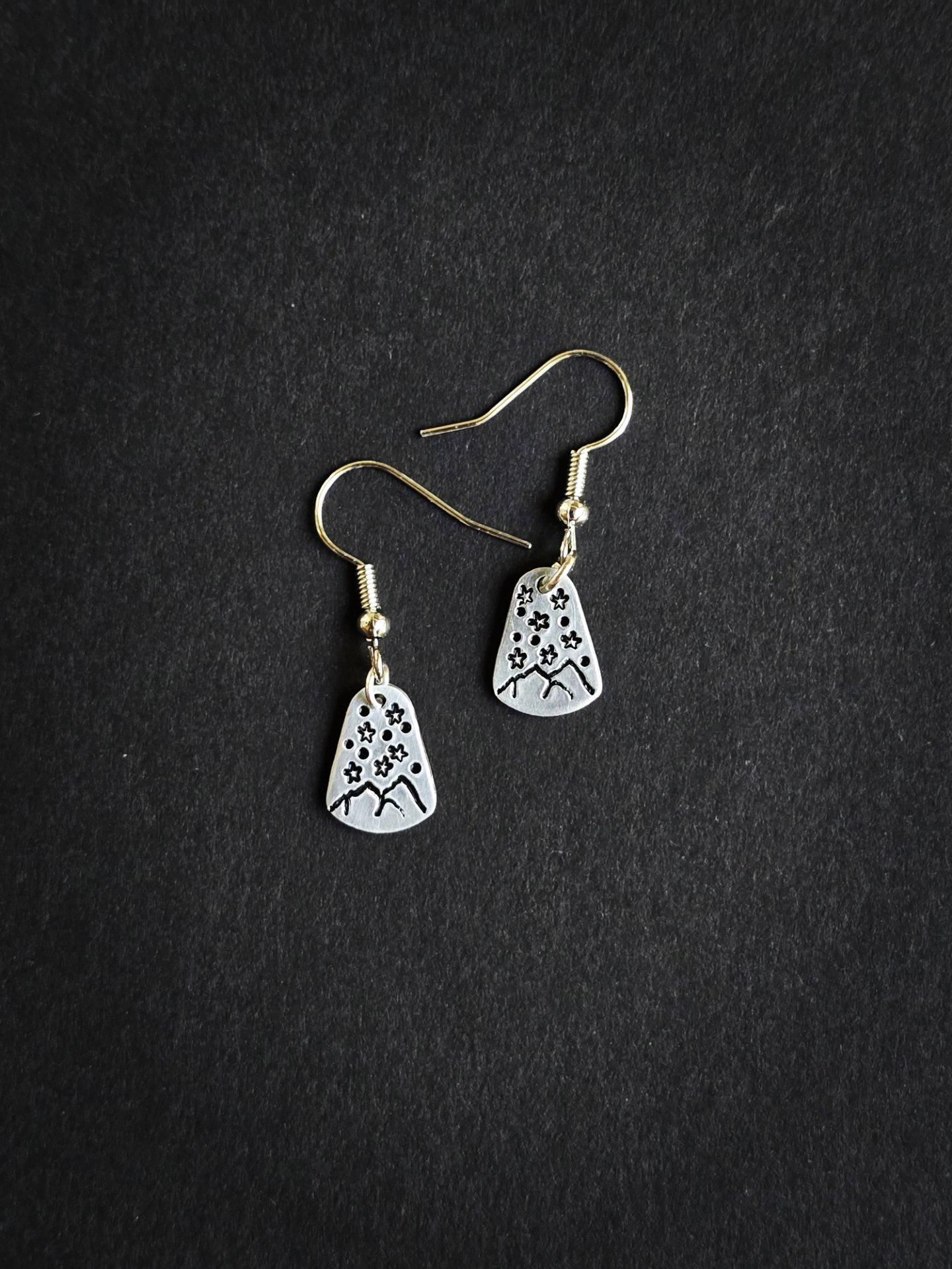 Night Sky Mountain Earrings | Nature-inspired Jewelry | Adventure ...