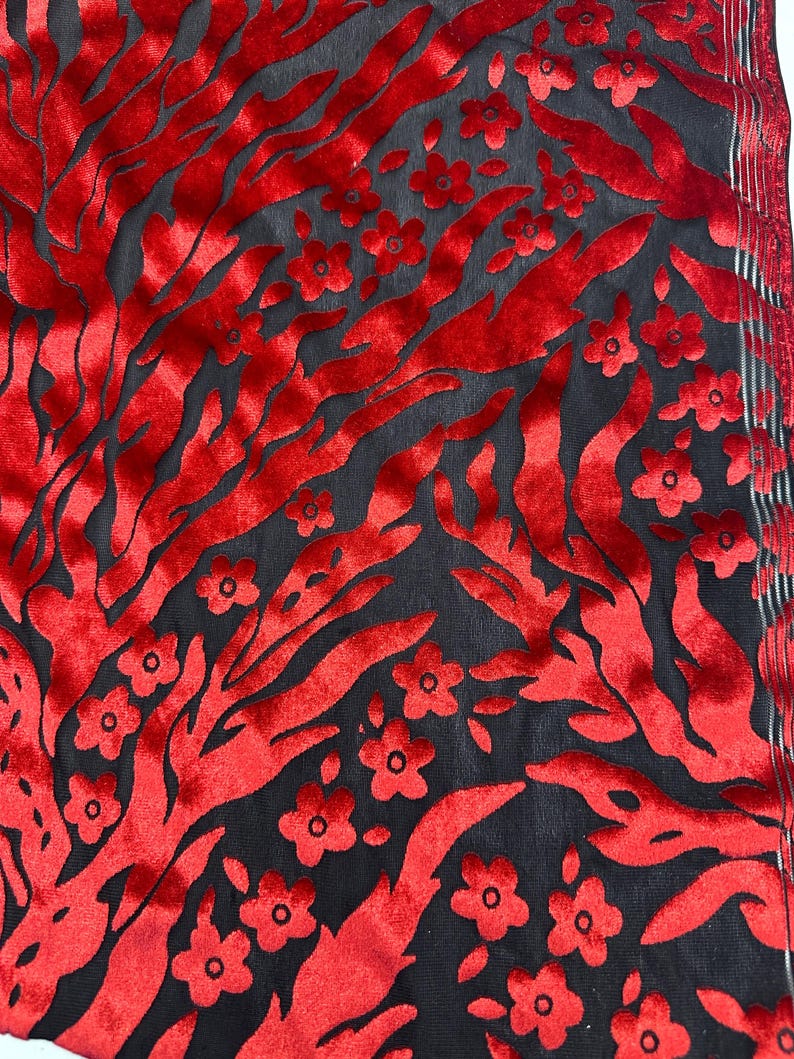 Bernard Velvet Red Color 60"width ,to Way Stretch - Etsy