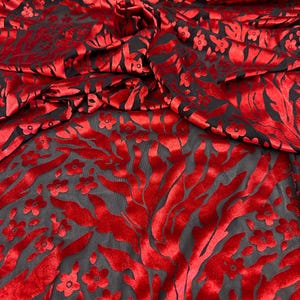 Bernard Velvet Red Color 60"width ,to Way Stretch - Etsy