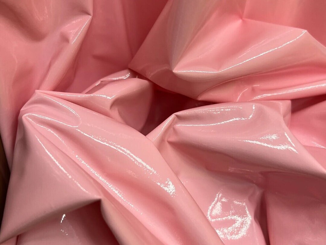 Shiny Pink Stretch Vinyl Latex Fabric by the Yard, 60" Wide, DIY ...