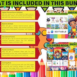 Ultimate Kids Digital Planner Bundle Back to School Planner Puzzles ...