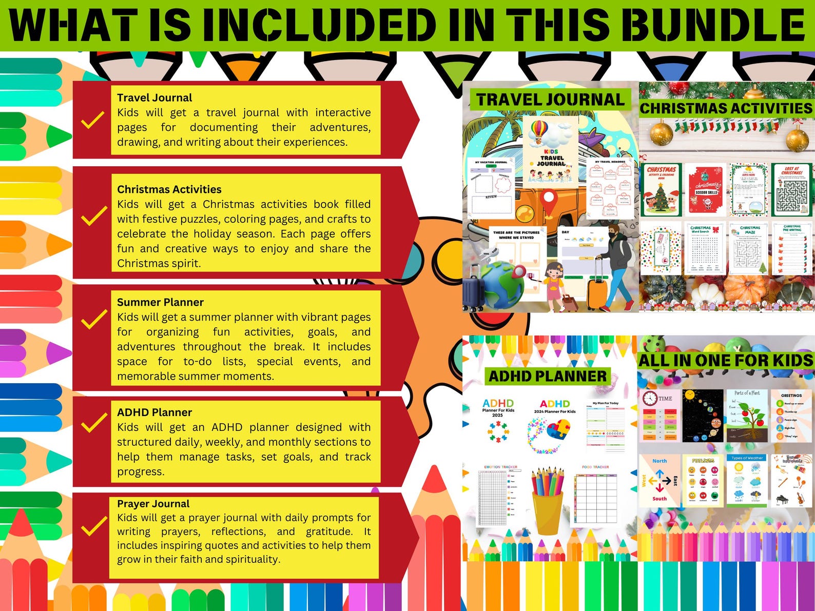 Ultimate Kids Digital Planner Bundle Back to School Planner Puzzles ...
