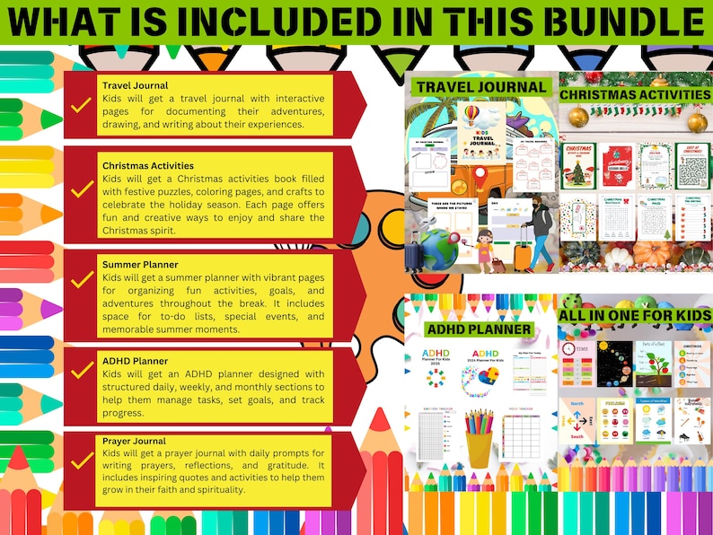 Ultimate Kids Digital Planner Bundle Back to School Planner Puzzles ...