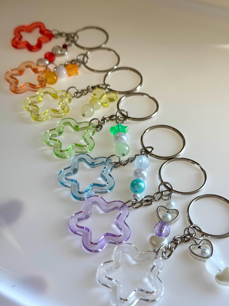 Handmade Kawaii Star Keychain | Star Keychain, Cute Bag Accessory ...