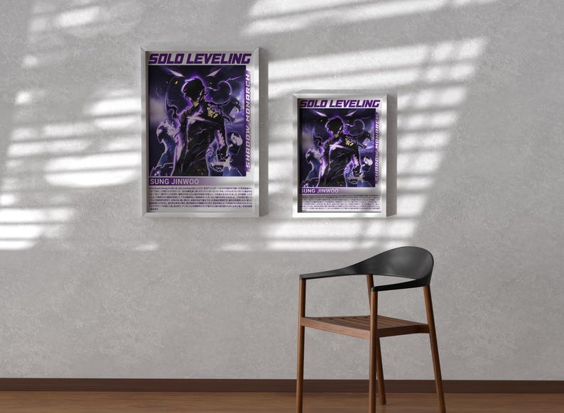 Solo Leveling Posters, Sung Jinwoo, Shadow Monarch, Anime Poster ...