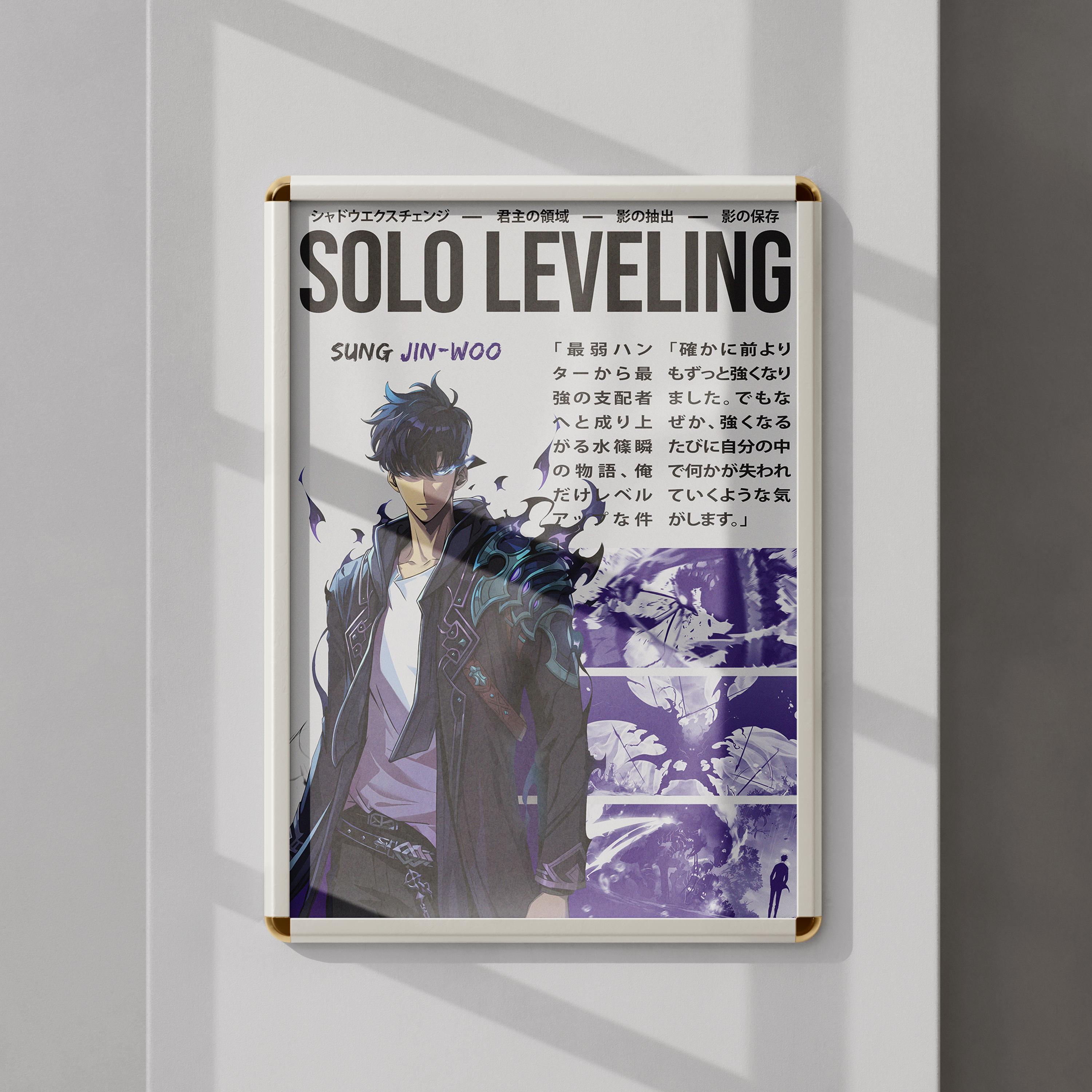 Solo Leveling Digital Poster Sung Jinwoo, Limited Edition, Digital Wall ...