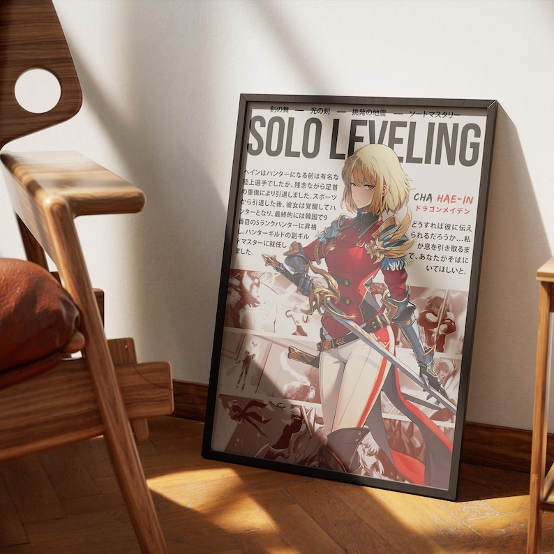 Solo Leveling Cha Hae-in Poster, Manhwa Art Print (digital Download) - Etsy