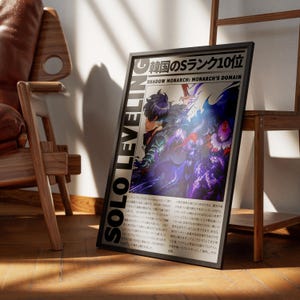 Solo Leveling 3-piece Set Manga Art Anime Wall Print, Minimalist Art ...