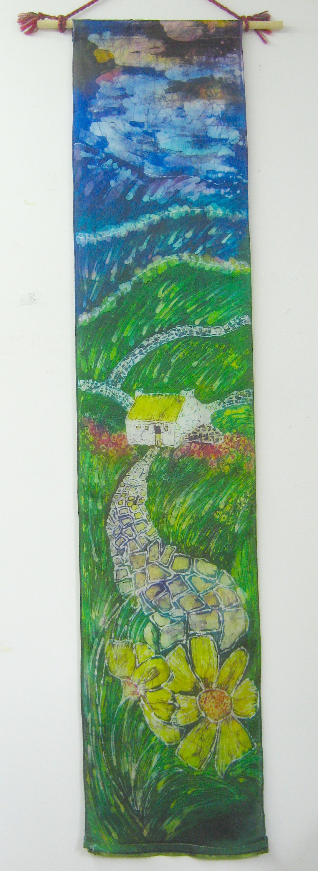 Silk Wall Hanging the Cottage - Etsy