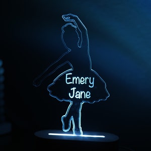 Custom Ballerina Name Light Sign,custom Night Light,personalized Light ...