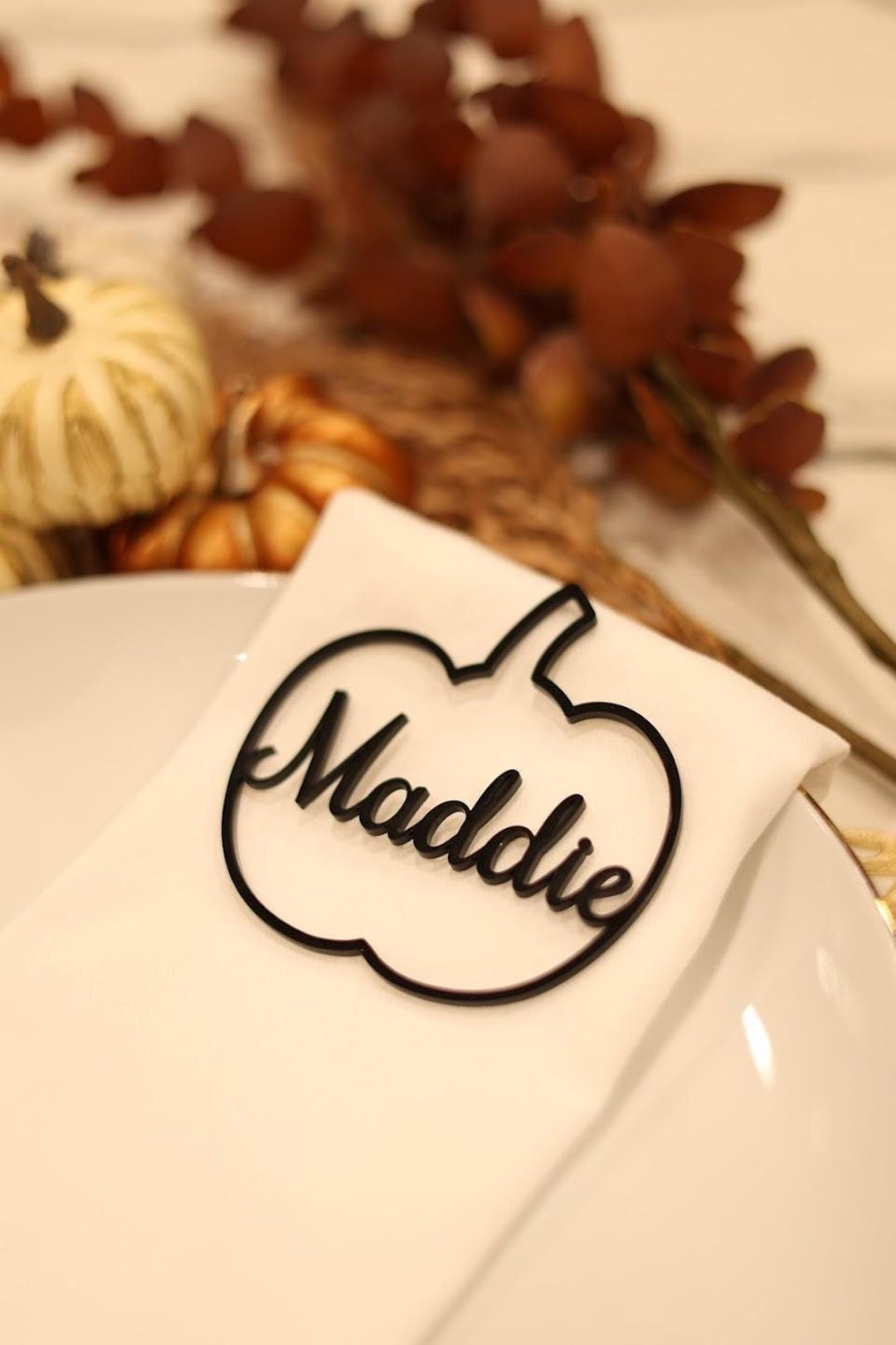 Thanksgiving Pumpkin Name Tags,fall Table Name Tags,name Tags,custom ...