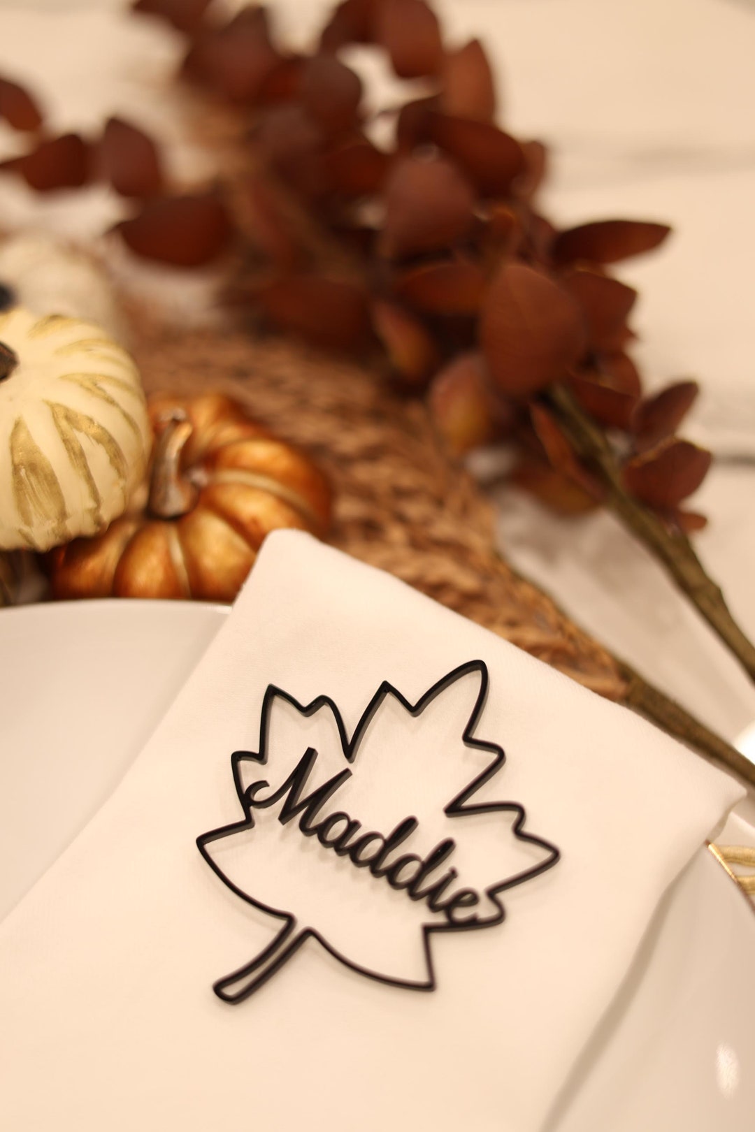 Thanksgiving Leaf Name Tags,fall Table Name Tags,name Tags,custom Name ...