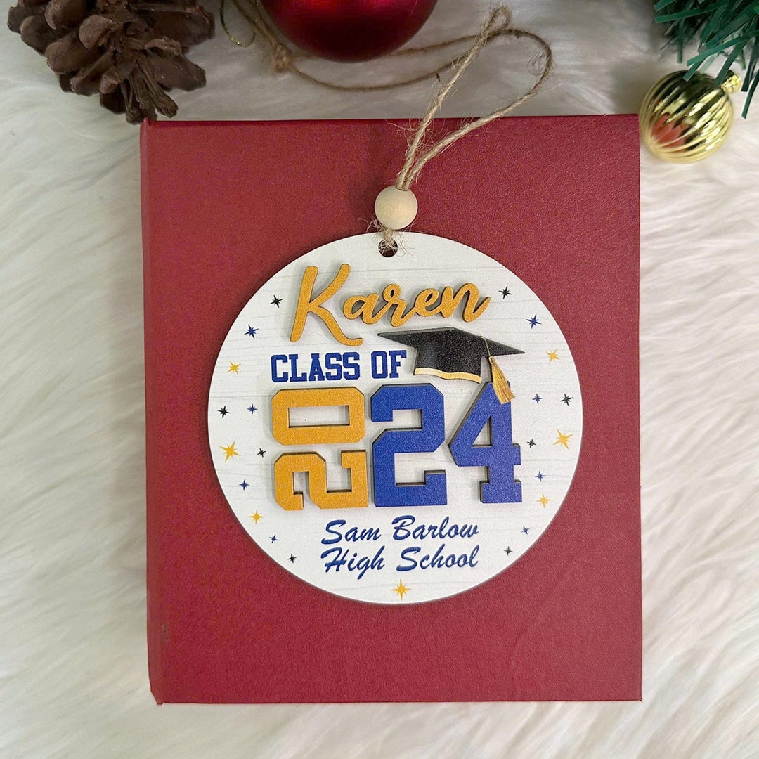 Personalized Class of 2024 Graduation Ornament, Keepsake Ornament Gift ...