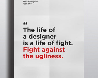 Massimo Vignelli Quote Poster - Etsy