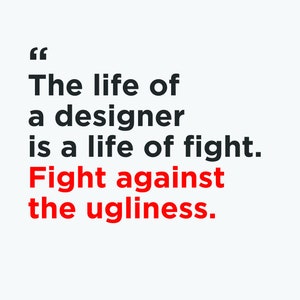 Massimo Vignelli Quote Poster - Etsy