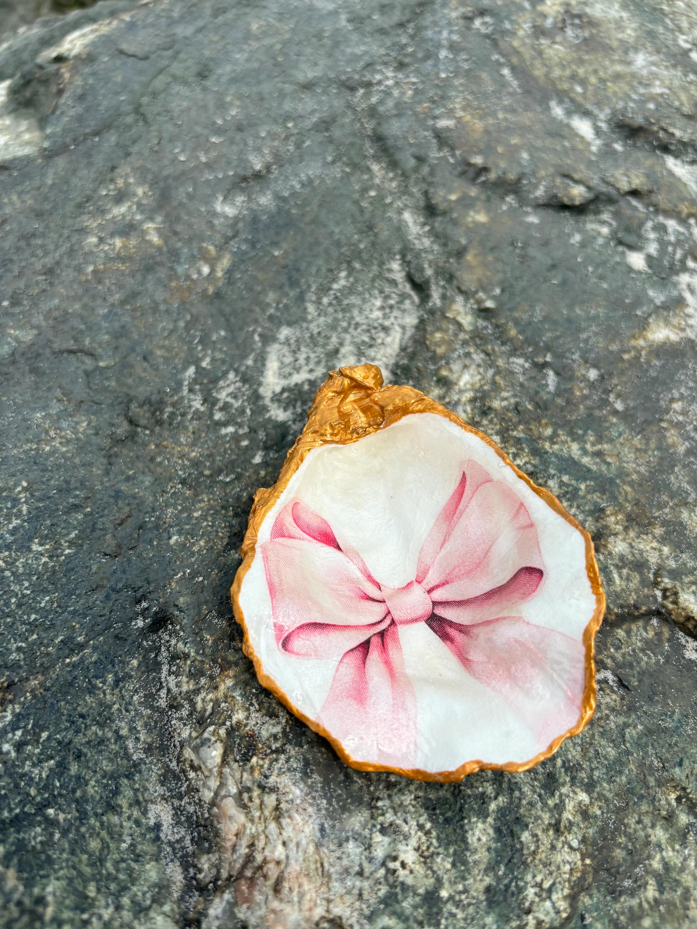 PINK-THEMED Decoupage Oyster/clam Shell Ring Dishes. Perfect for Gifts ...