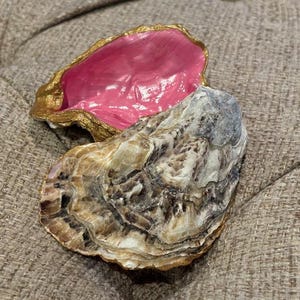 PINK-THEMED Decoupage Oyster/clam Shell Ring Dishes. Perfect for Gifts ...