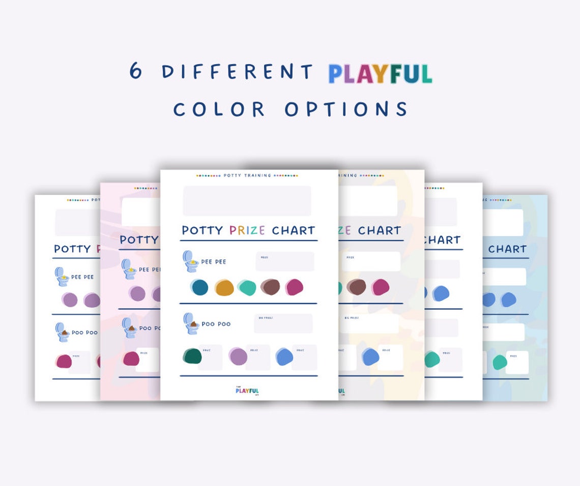 Printable "potty Training” Poster Bundle, Prize Chart, Rewards Chart ...