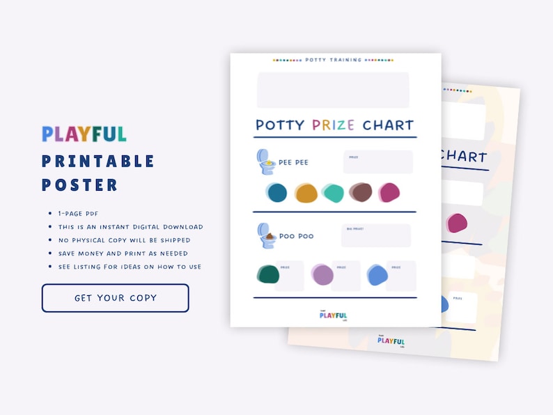 Printable "potty Training” Poster Bundle, Prize Chart, Rewards Chart ...