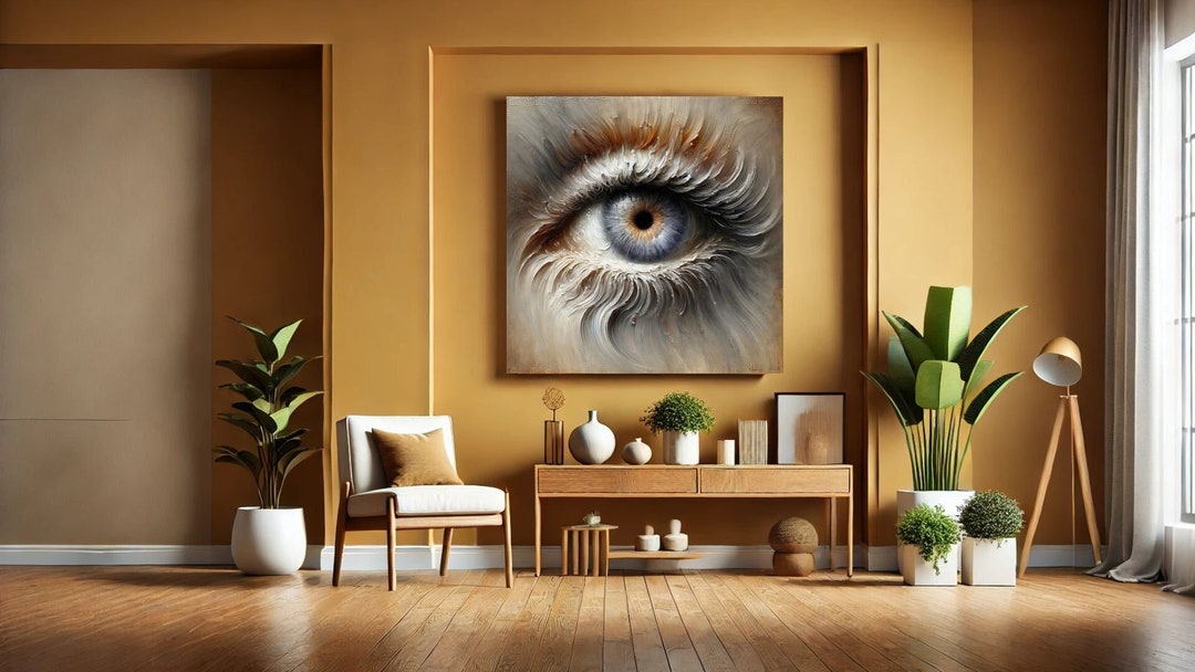 Ai-generated, Wall Art Print, Abstract Eye Print, Face Decor ...