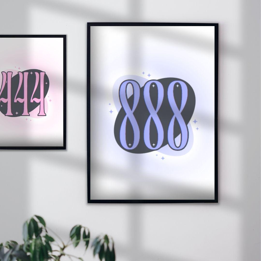 Angel Number Wall Art Bundle, Printable Poster Set, Home Decor Print ...