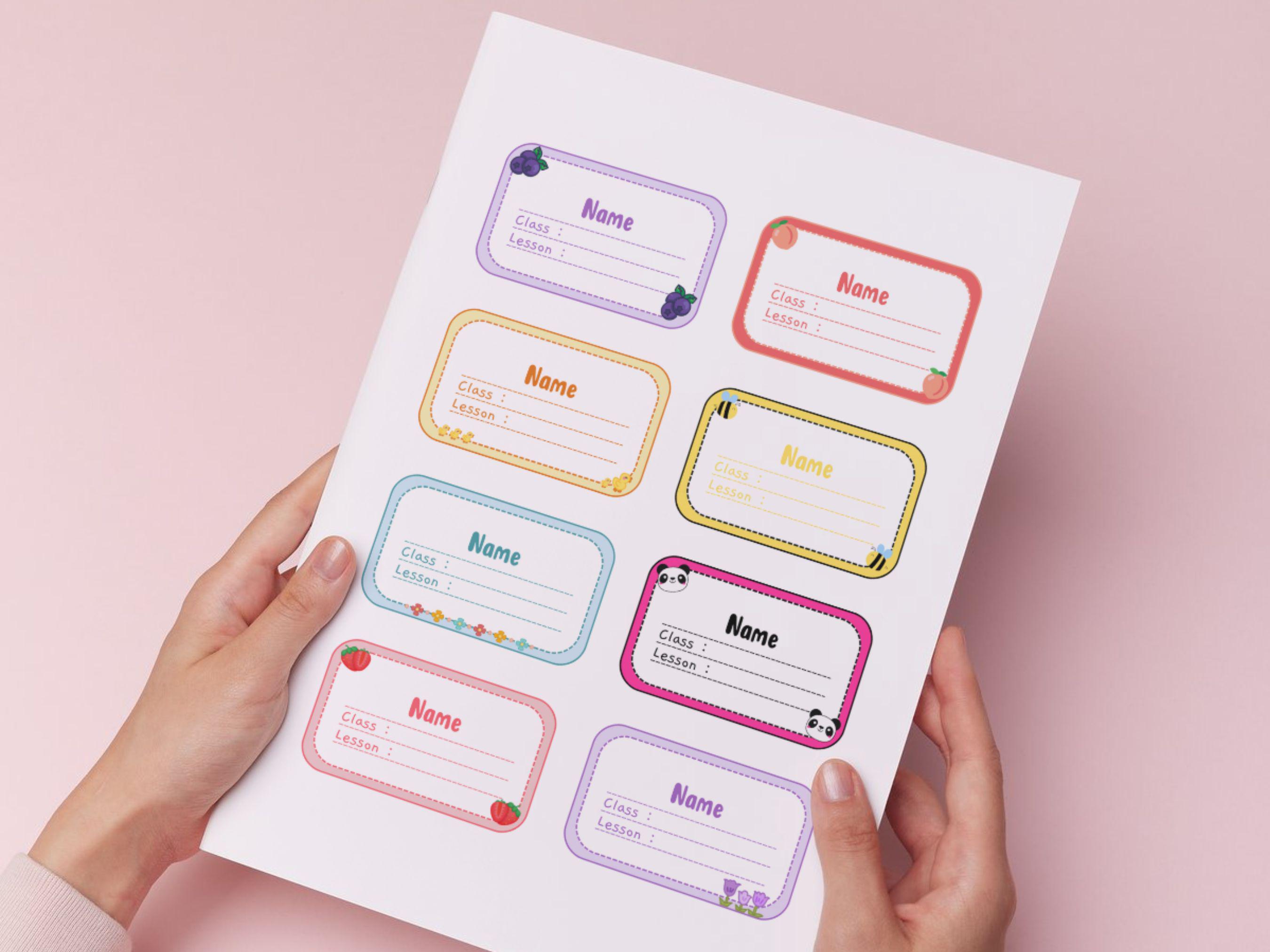 Cute Pastel School Supply Labels Name Labels for School Supplies School ...