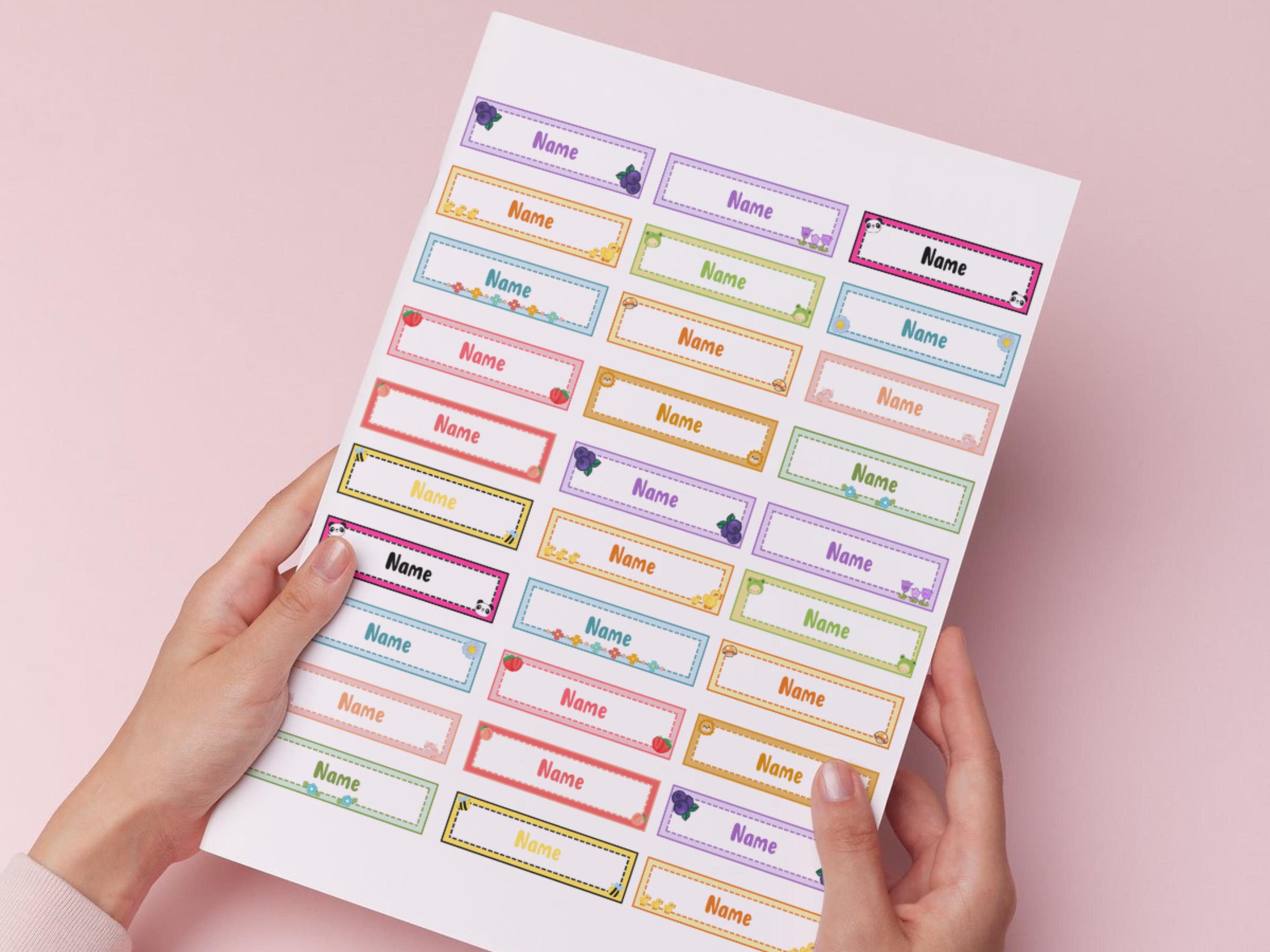 Cute Pastel School Supply Labels Name Labels for School Supplies School ...