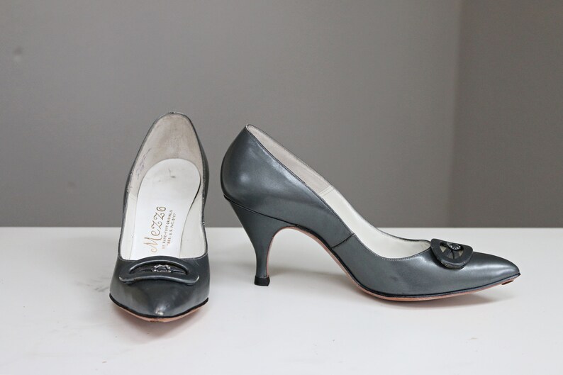 1950's Mezzo Gunpowder High Heels // Women's Size 4-1/5 (4.5 ...