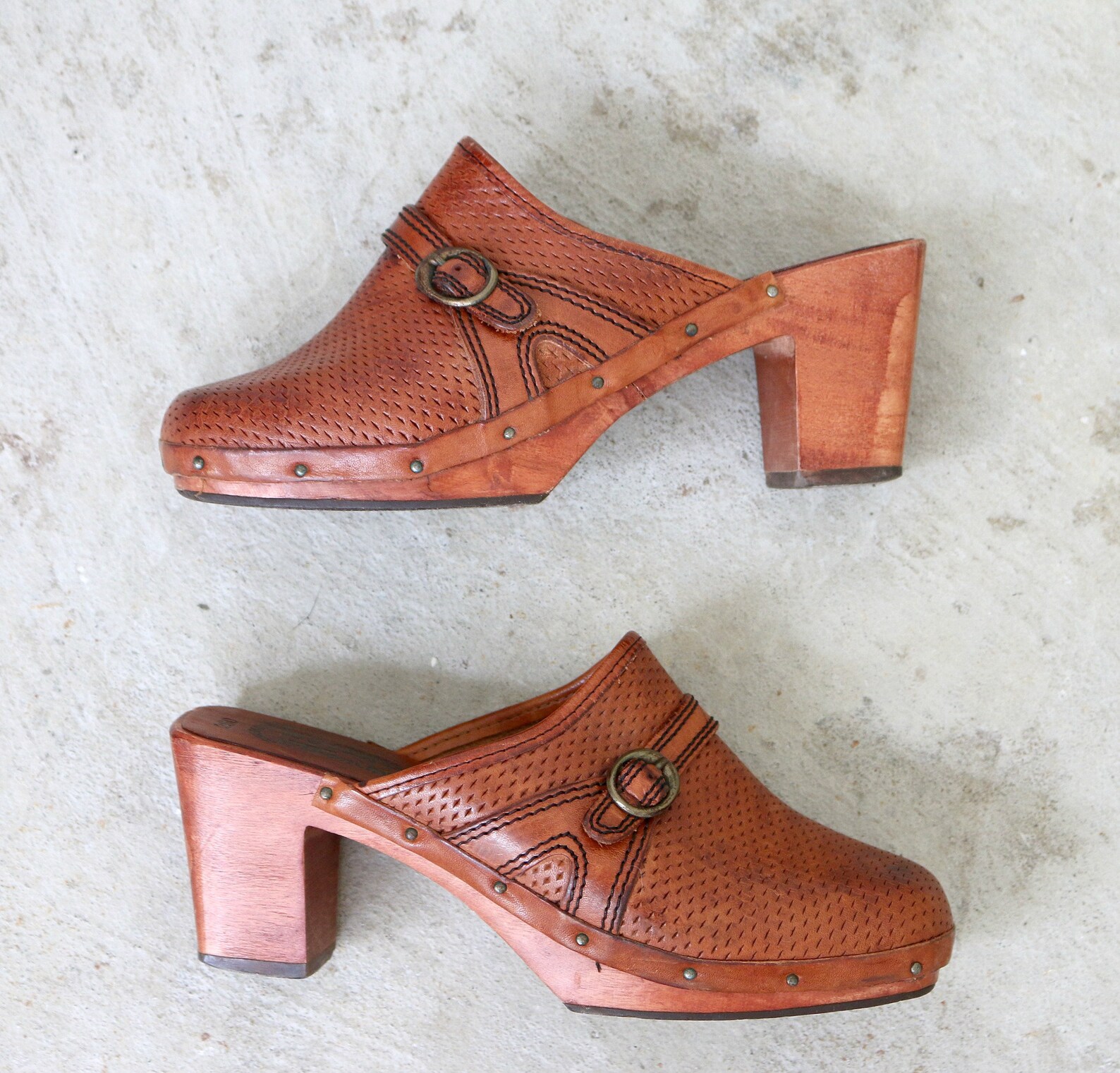 1970s Thom Mcan Wood Mules /// Women's Size 5-1/2 5.5 | Etsy