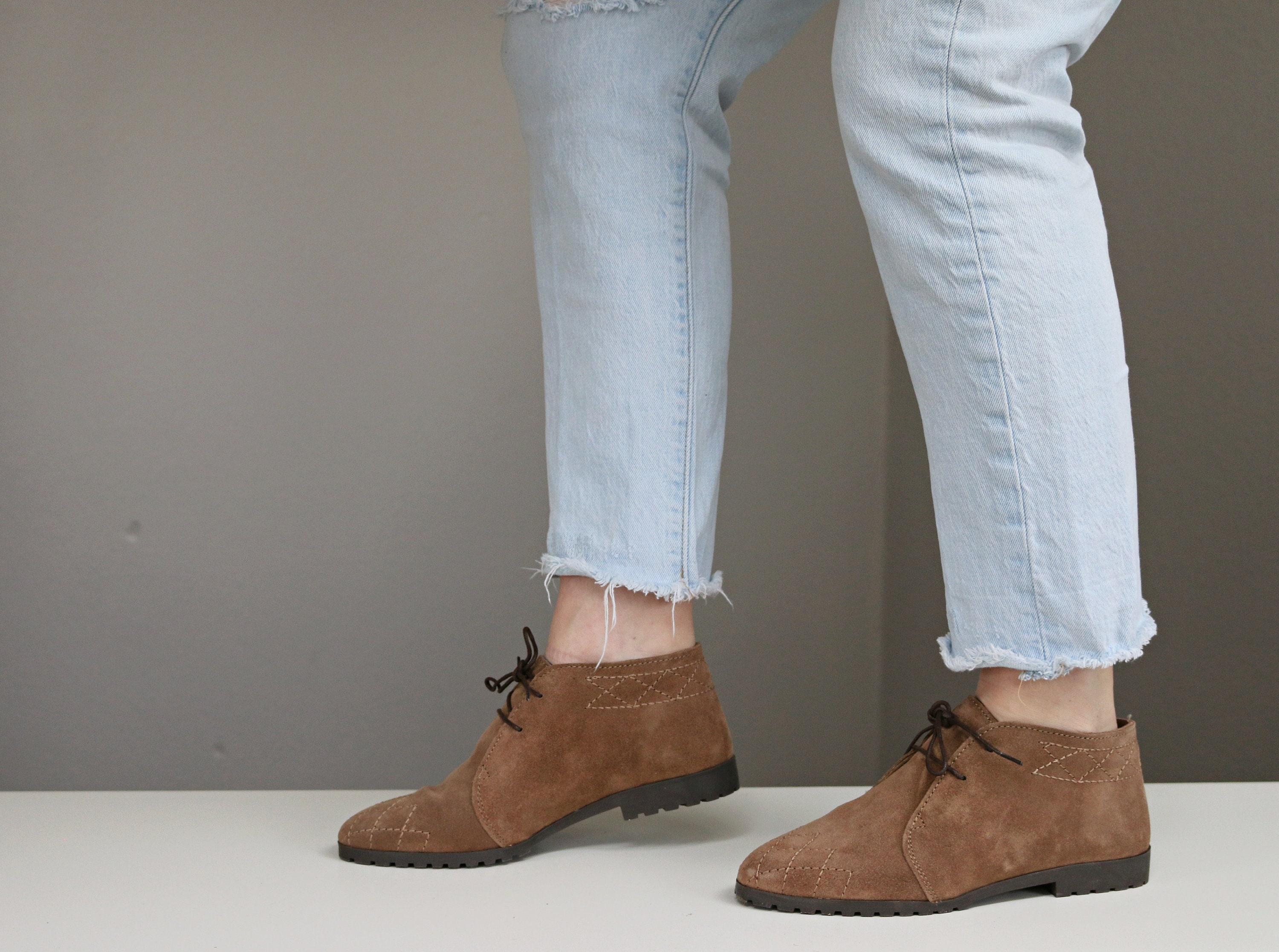 Deadstock, 1990's Buskens Honeycomb and Suede Boots // Women's Size 5-1 ...