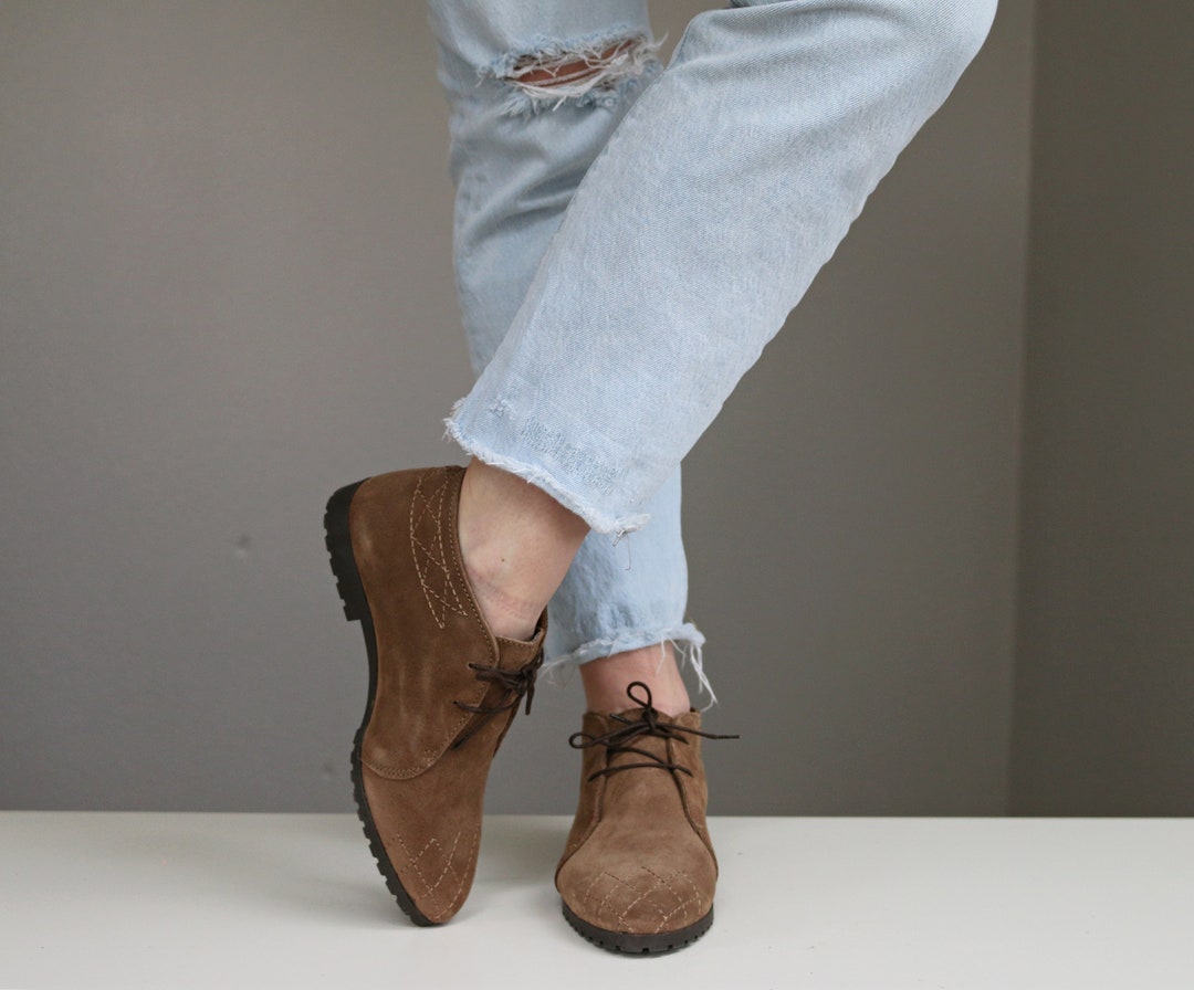 Deadstock, 1990's Buskens Honeycomb and Suede Boots // Women's Size 5-1 ...