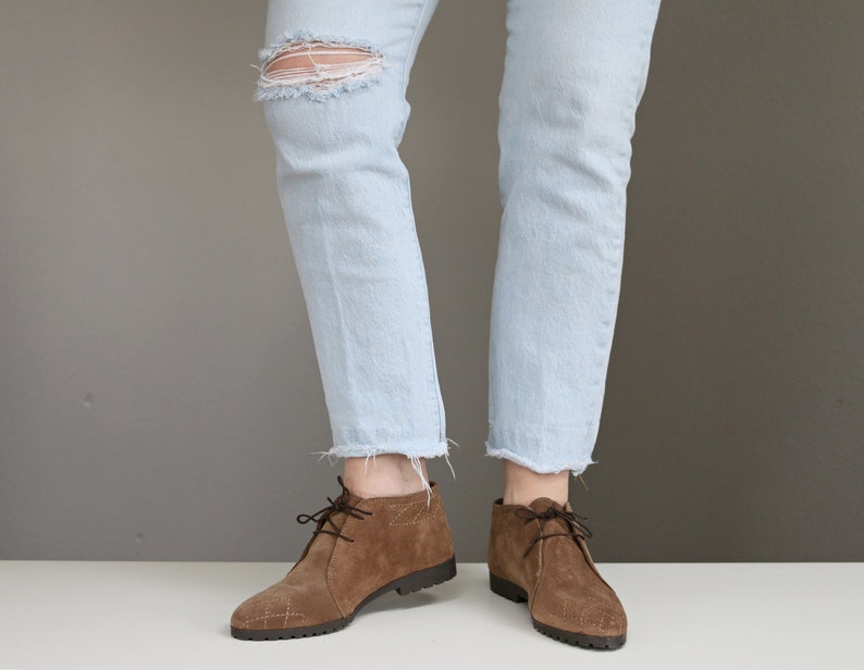 Deadstock, 1990's Buskens Honeycomb and Suede Boots // Women's Size 5-1 ...