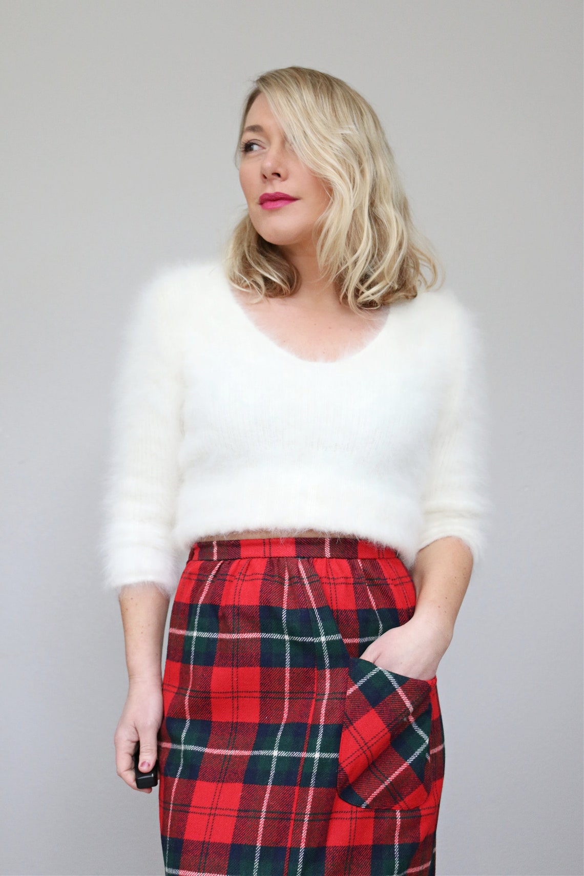 1970's Florence Walsh Plaid Skirt // Size Double Extra | Etsy