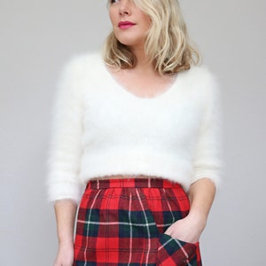1970's Florence Walsh Plaid Skirt // Size Double Extra Small to Extra ...