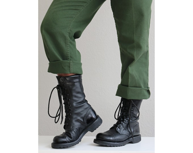 1990's Vintage Corcoran 10 Field Military Boots // Women's 7 to 7-1/2 7 ...