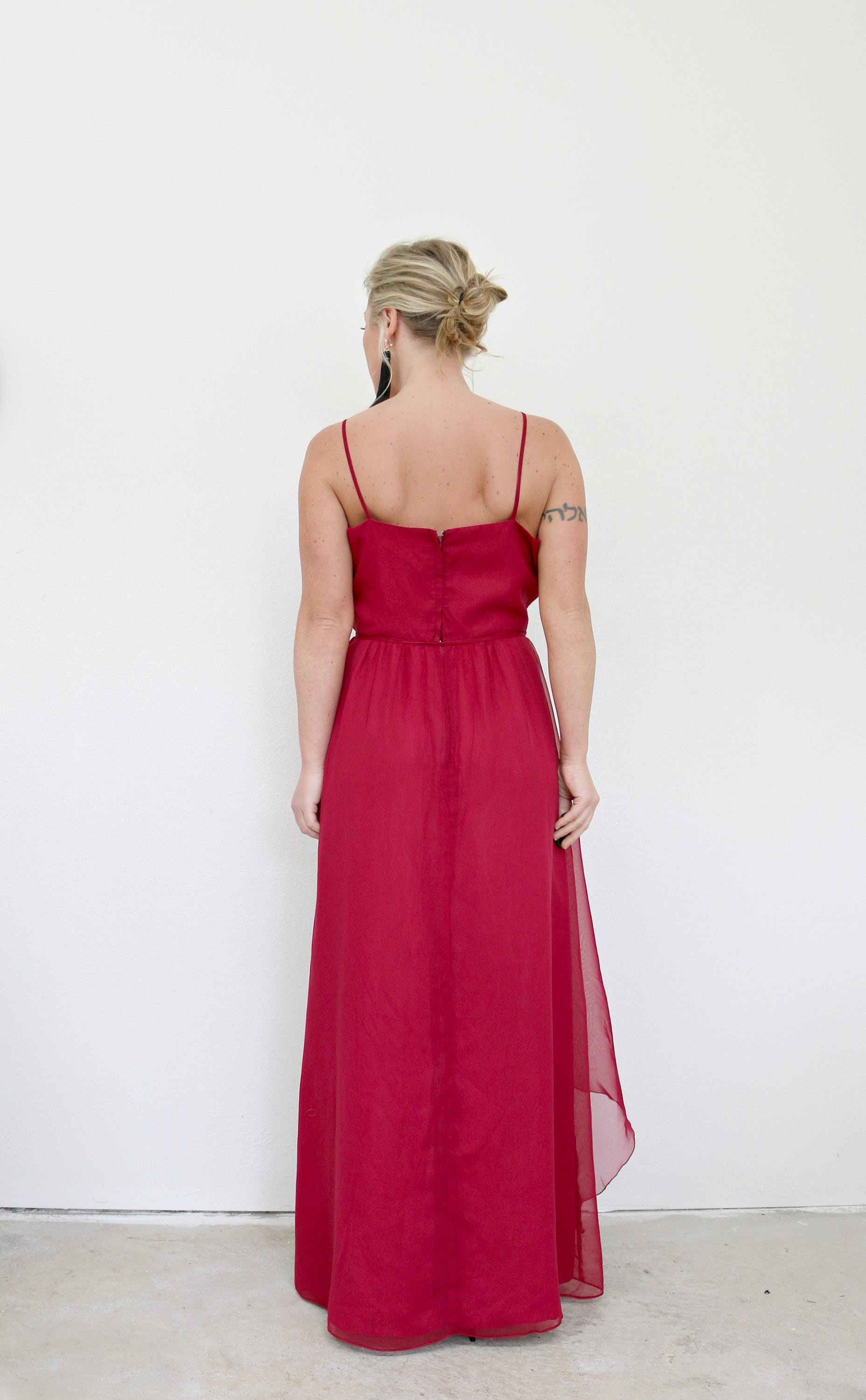 1960s House of Bianchi Cranberry Gown // Size Small to Medium | Etsy