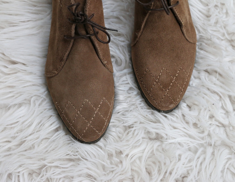 Deadstock, 1990's Buskens Honeycomb and Suede Boots // Women's Size 5-1 ...