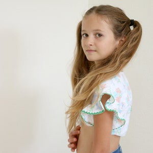 1940s Kitty And Flower Crop Top Size 5t To 6 Etsy Canada