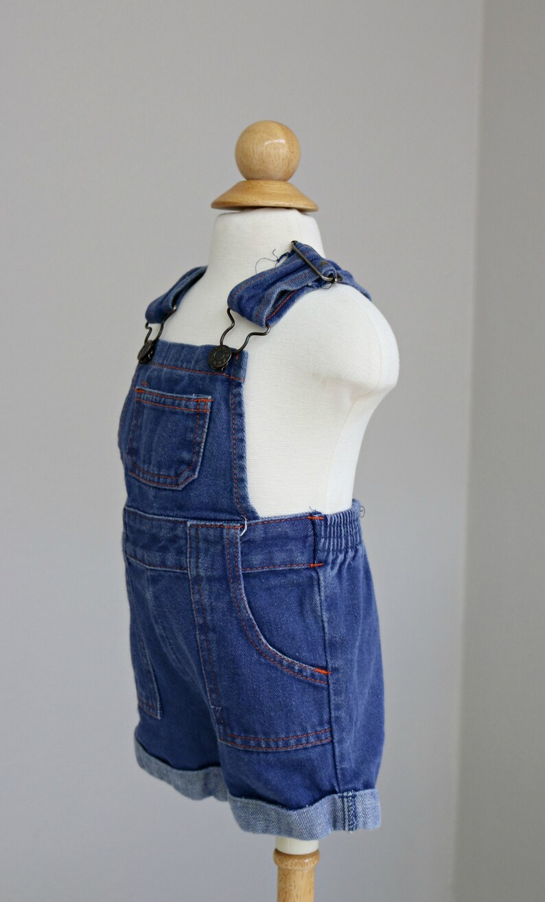 1970's Jet Set Country Denim Overalls // Size 12 to 18 Months // Cuffed ...