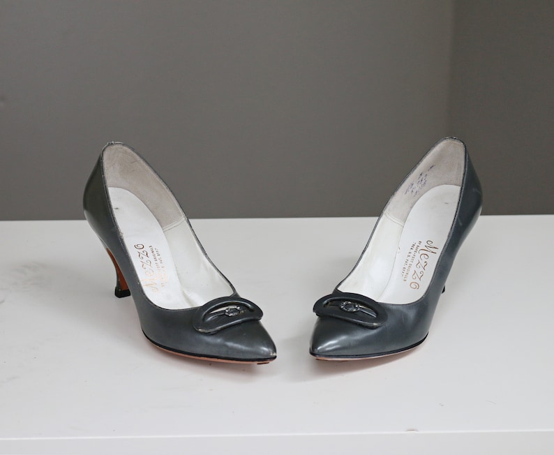 1950's Mezzo Gunpowder High Heels // Women's Size 4-1/5 (4.5 ...