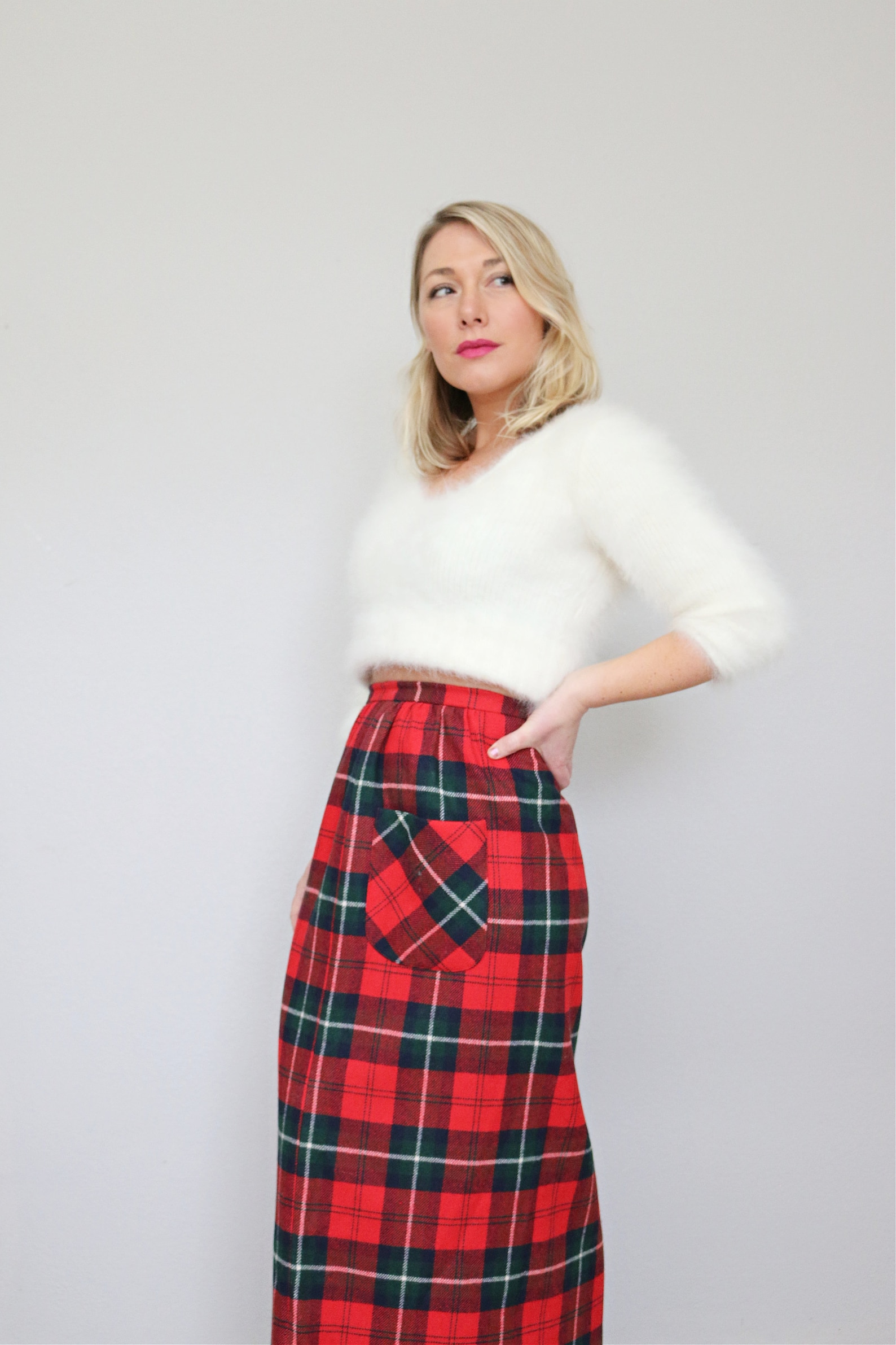 1970's Florence Walsh Plaid Skirt // Size Double Extra | Etsy