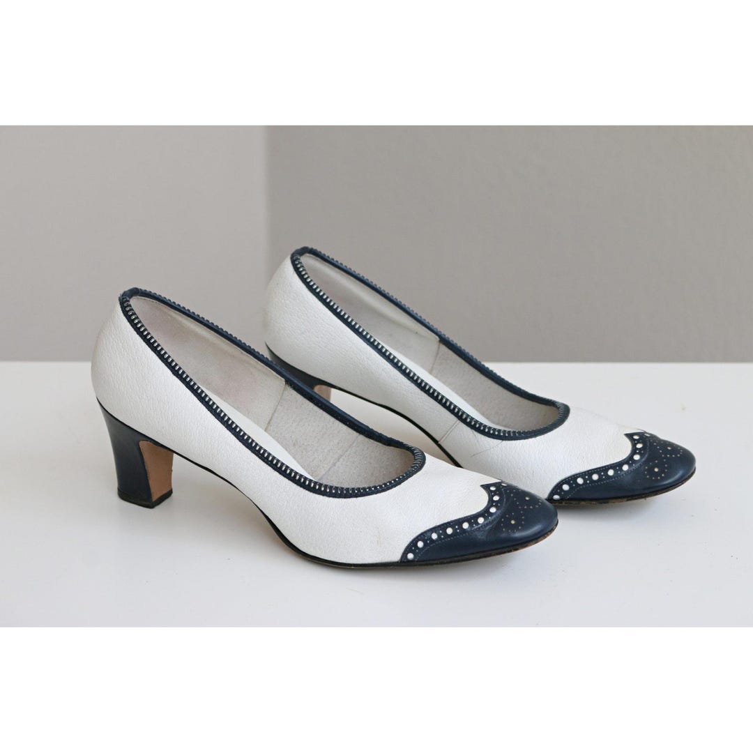 1950's Vintage Spectator High Heels ~women's Size 9 to 9-1/2 ~ Red ...