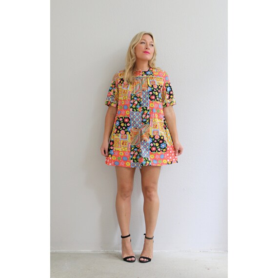 1960's Schrank Micro Mini Dress // Women's Size Extra… - Gem