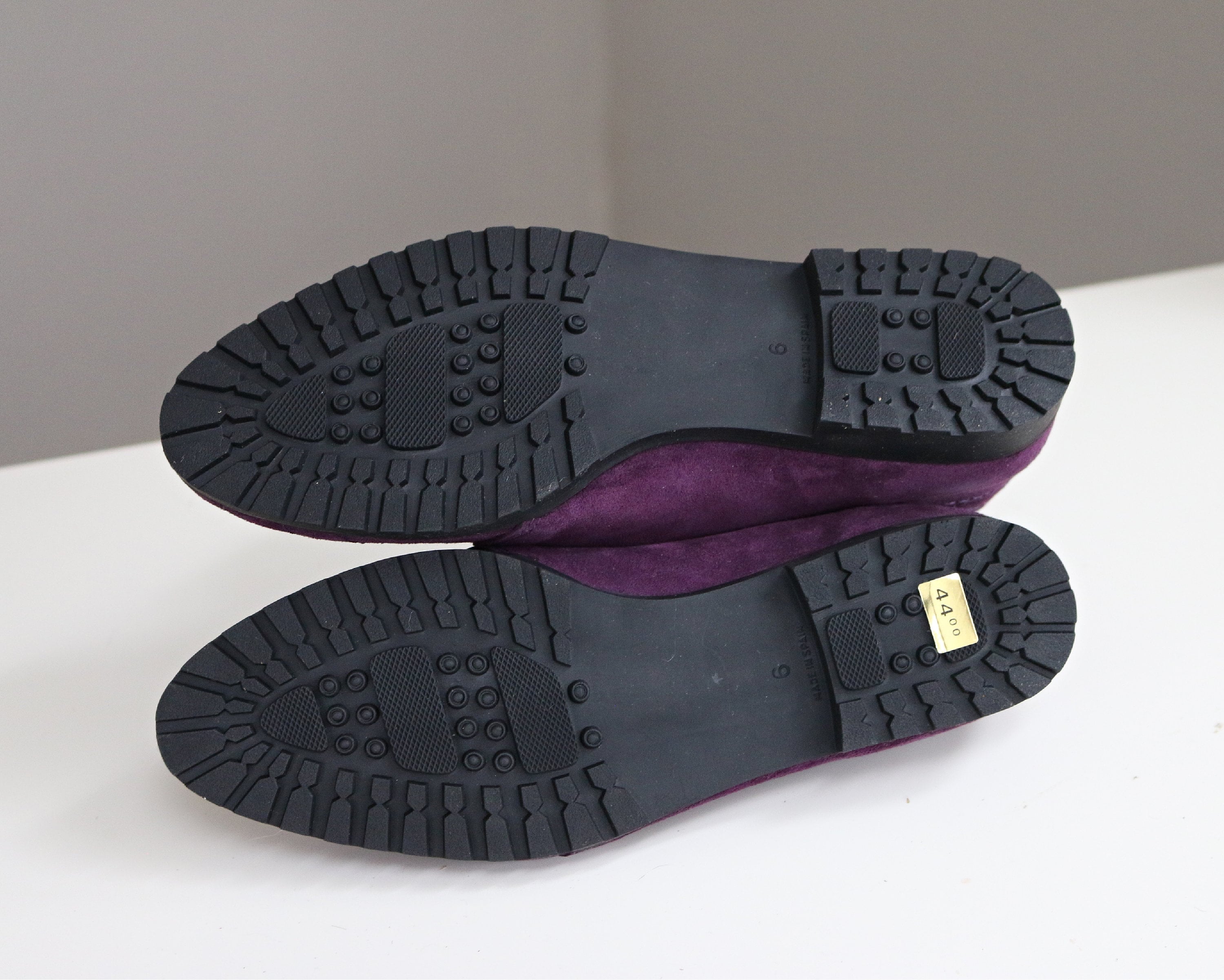 Deadstock, 1990's Buskens Eggplant and Suede Boots // Women's Size 5-1/ ...