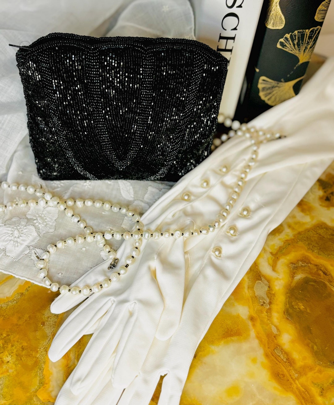 Vintage 1980s Black Beaded Evening Clutch Signed Genie - Etsy