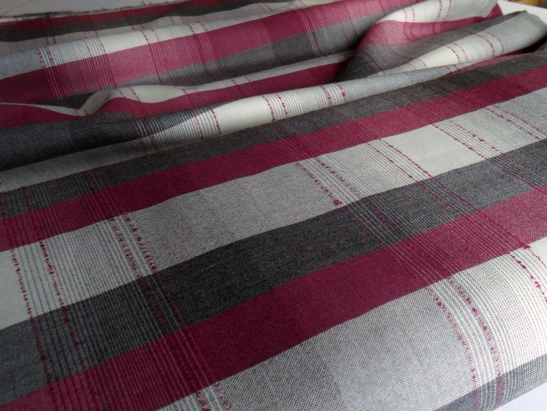 PENDLETON Gray/white/purple Plaid Wool Fabric. 57" Wide. - Etsy