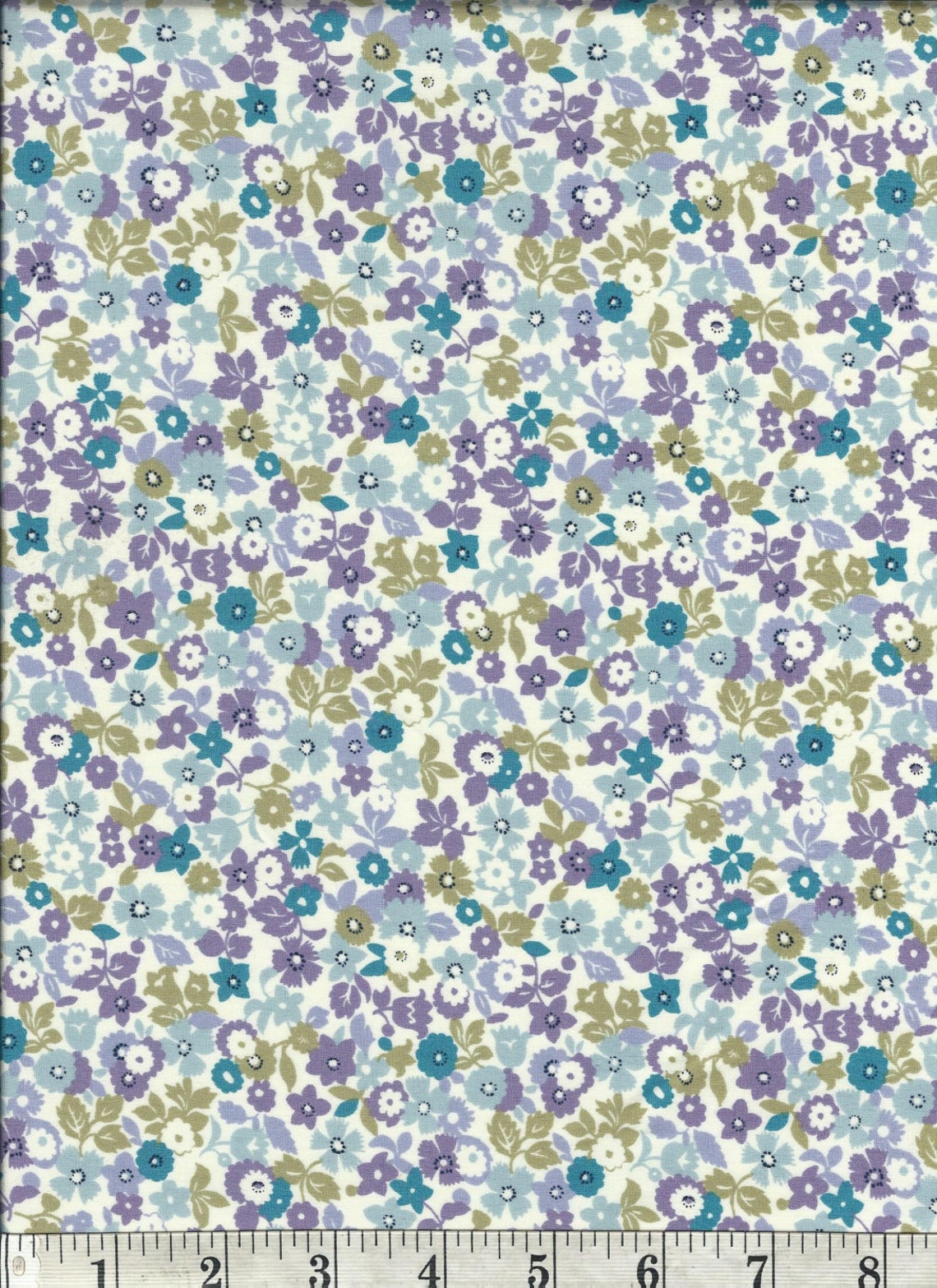 JAPANESE Multi Color Calico Floral Cotton Fabric. 45" Wide. 1/2 Yard - Etsy