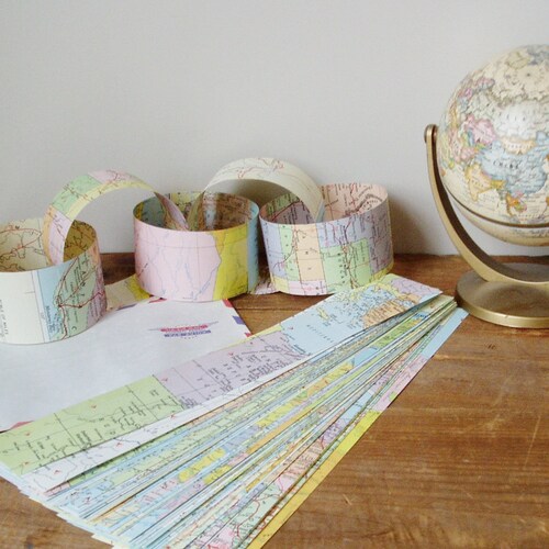 World Map Wrapping Paper Classic Map Paper Travel Gift | Etsy